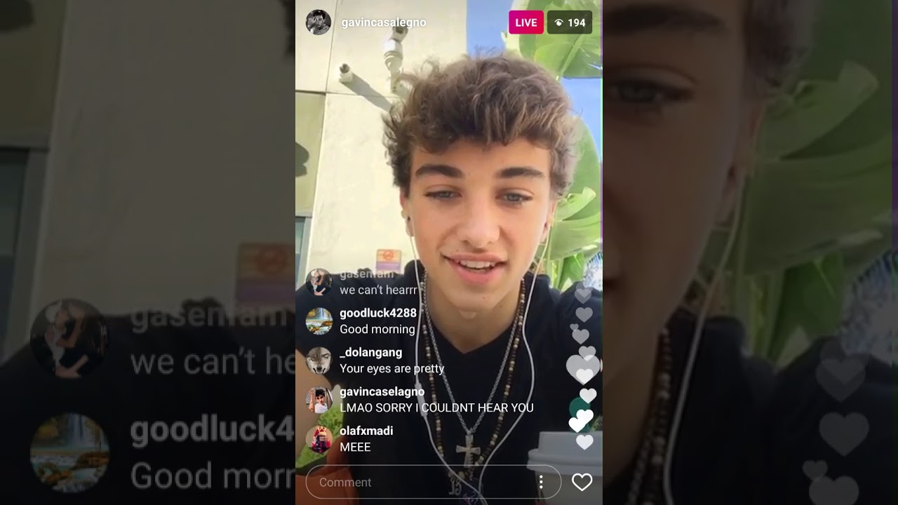 Gavin Casalegno (2017-11-21) (Instagram Live Video) - YouTube