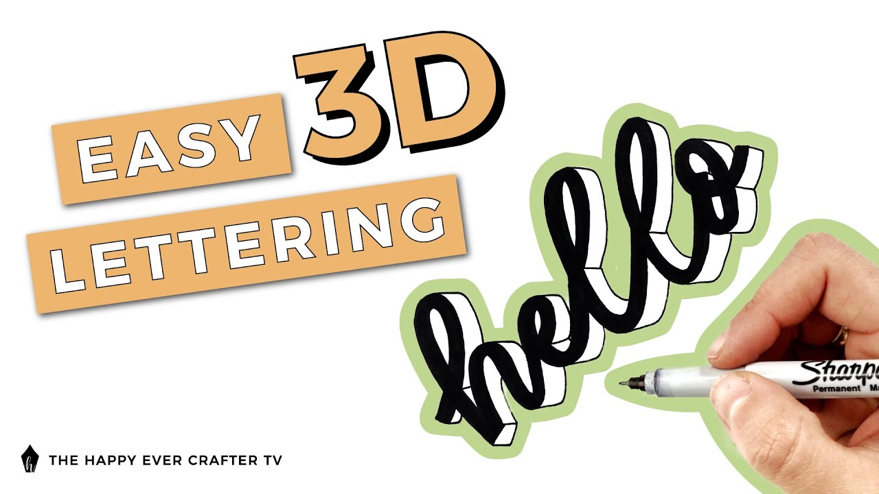 Step by Step 3D Calligraphy & Lettering (Using Perspective) - YouTube