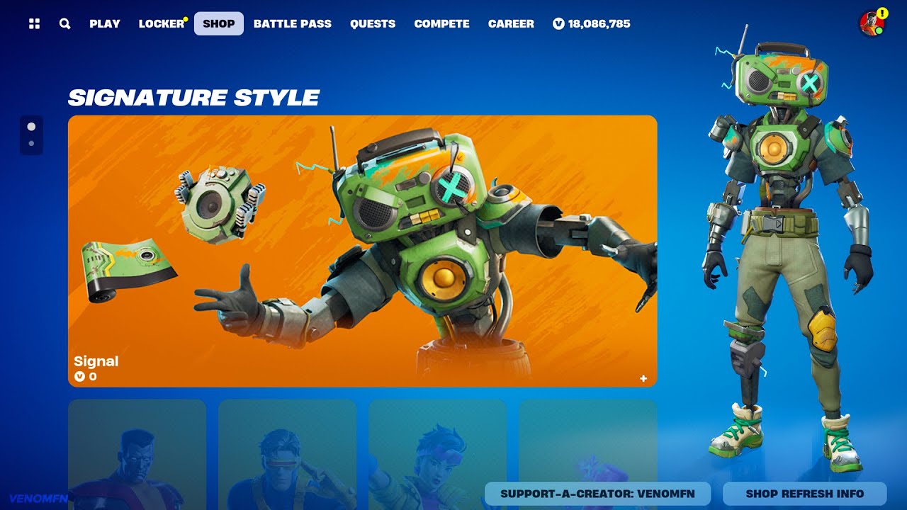 NEW Fortnite Cosmetics Signal Bundle Item Shop Showcase! - YouTube