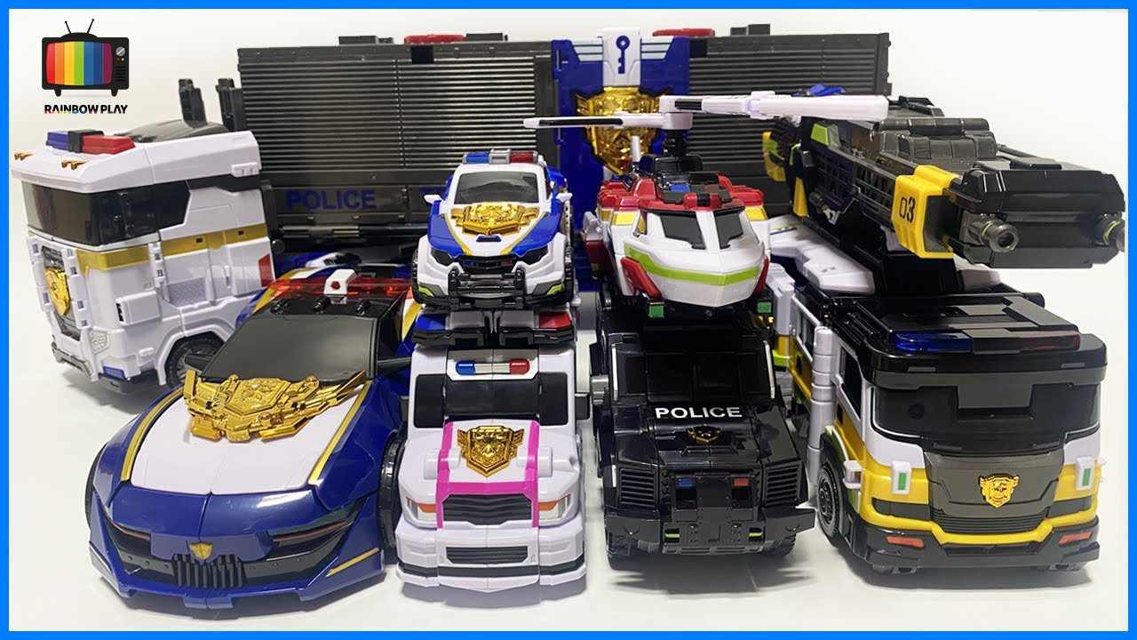 미니특공대 스톰체이서 저스티스 타이탄 캡틴커맨더 경찰차 변신 로봇 모음 MINIFORCE POLICE ROBOT TOYS ...