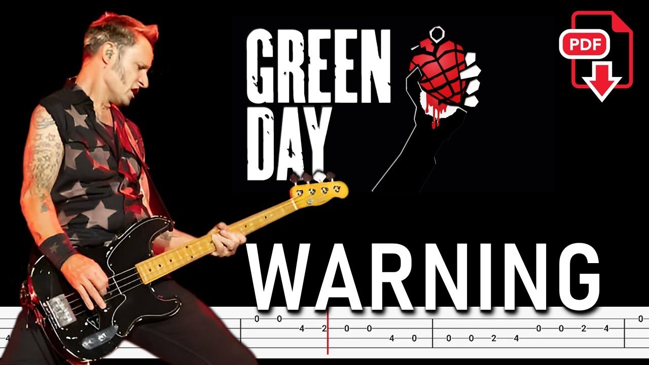 Green Day - Warning (🔴Isolated Bass Tabs | Notation) @ChamisBass# ...