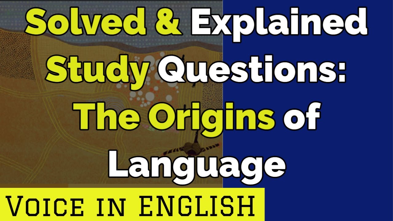 Solved and Explained Study Questions | The Origins of Language | The ...