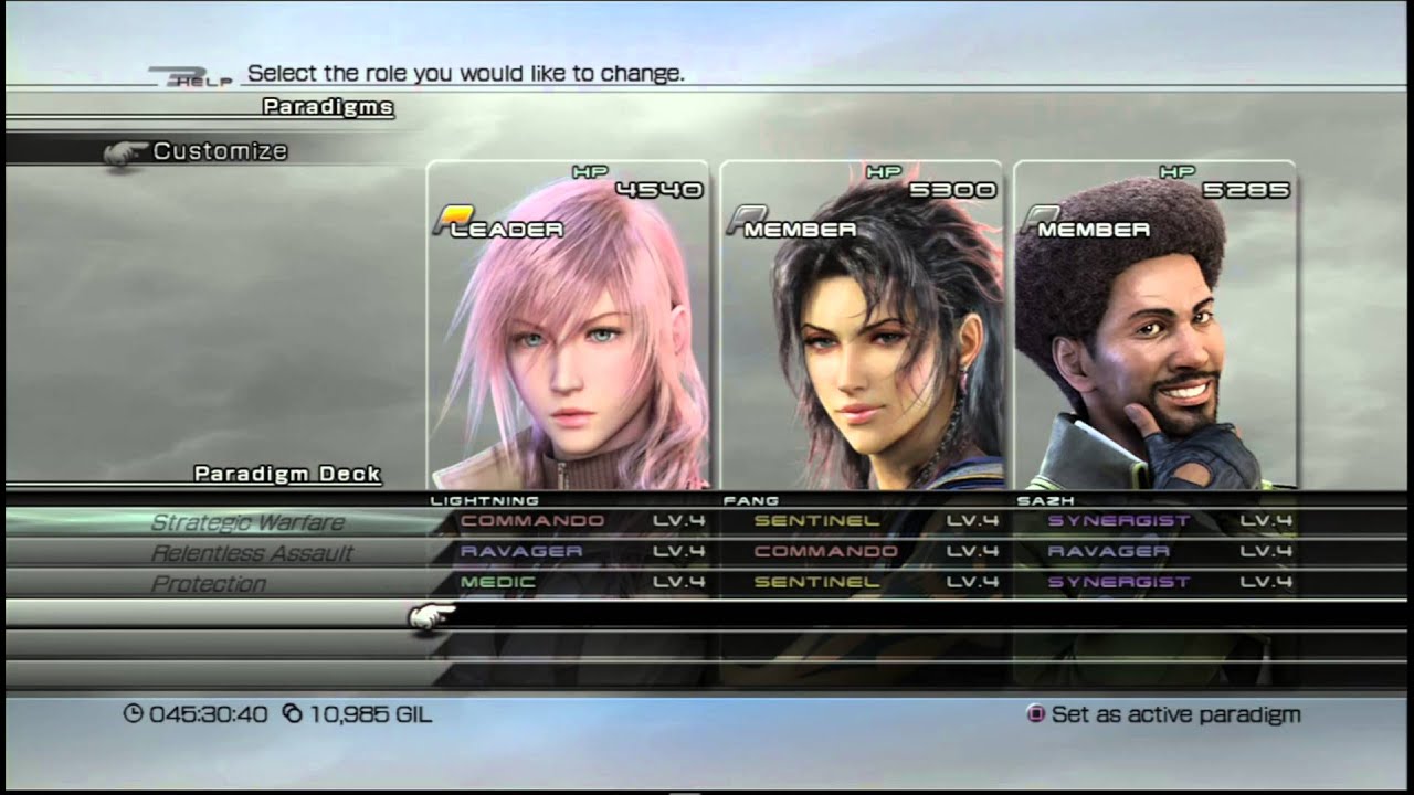 Swapping party members and losing Paradigms in Final Fantasy XIII - YouTube