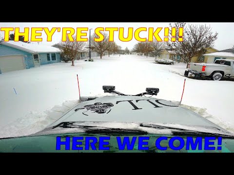 Snow Plowing Out a STUCK TOWNHOME ASSOCIATION - YouTube