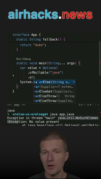 Optional.orElse vs orElseGet: What Is The Difference? #java #shorts #coding #airhacks - YouTube