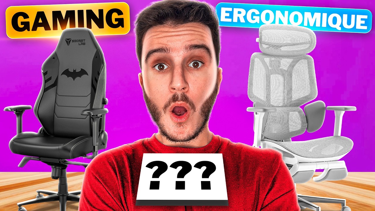 Chaise Gaming ou Chaise Ergonomique ? J’ai testé les deux, voici mon ...