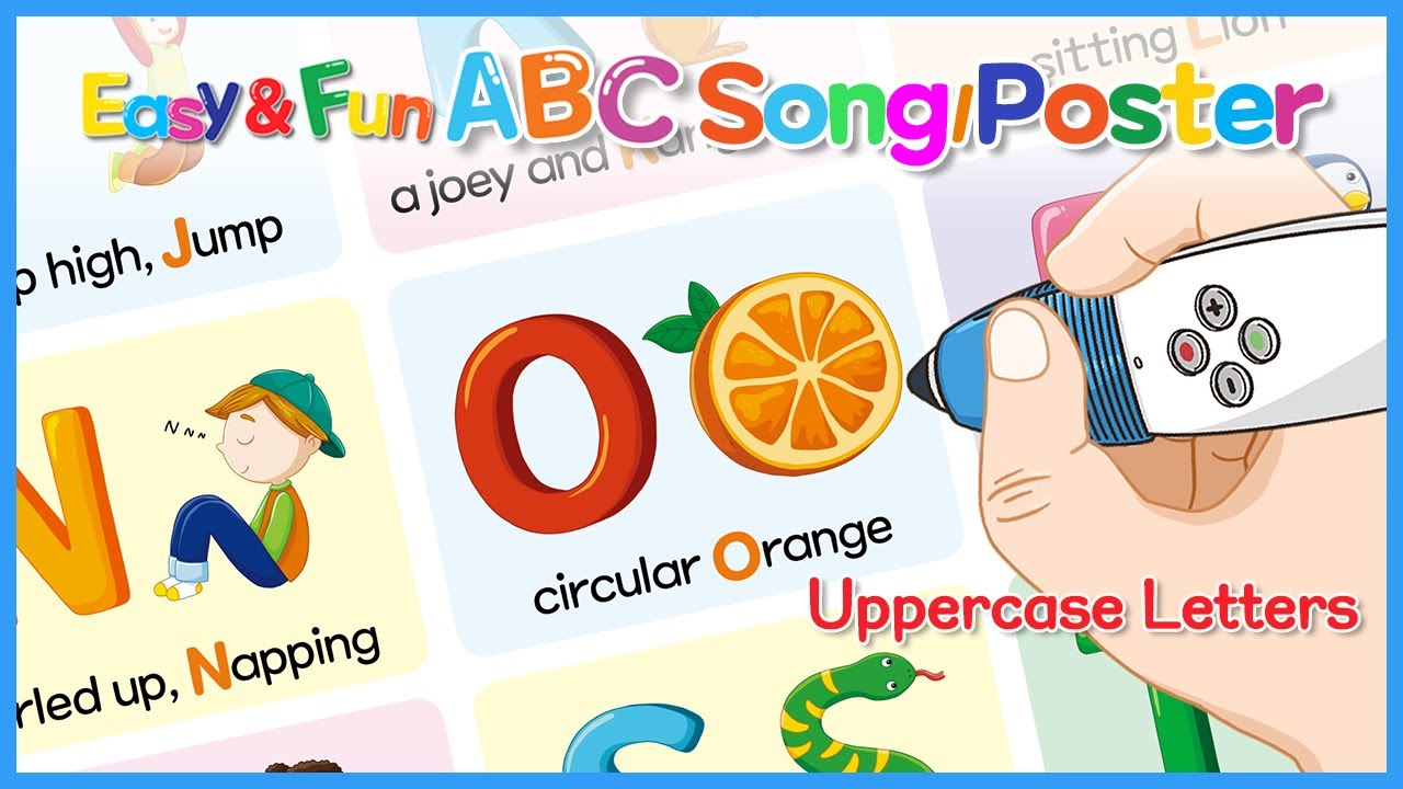 Easy & Fun Alphabet Poster | Uppercase Letters | Easy & Fun ABC Song ...