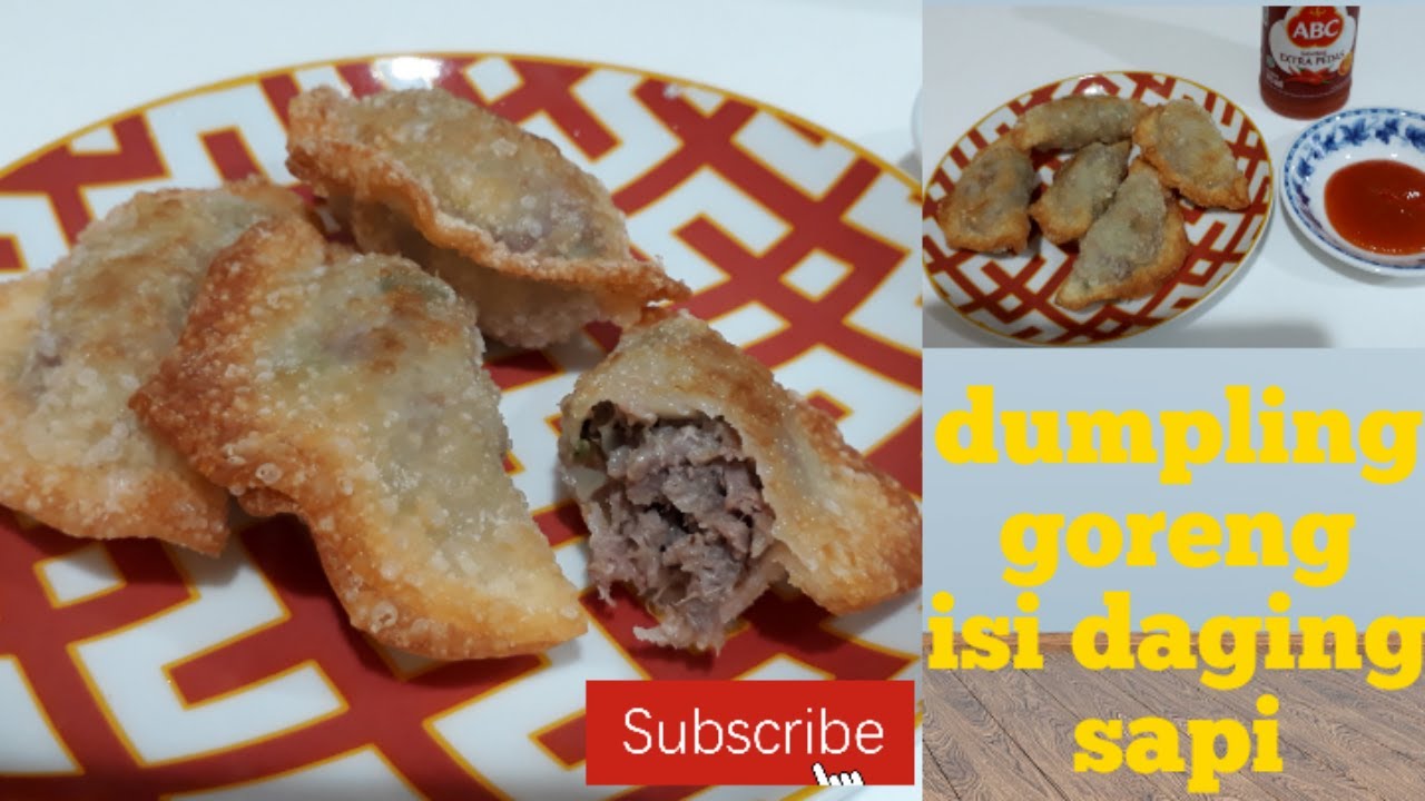 Cara membuat dumpling goreng isi daging sapi l by wong ngapak - YouTube