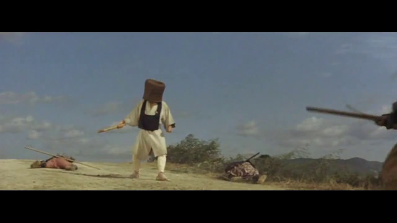 Warrior Komuso monk 虚無僧 fighting with Shakuhachi flute 尺八 / Bamboo ...