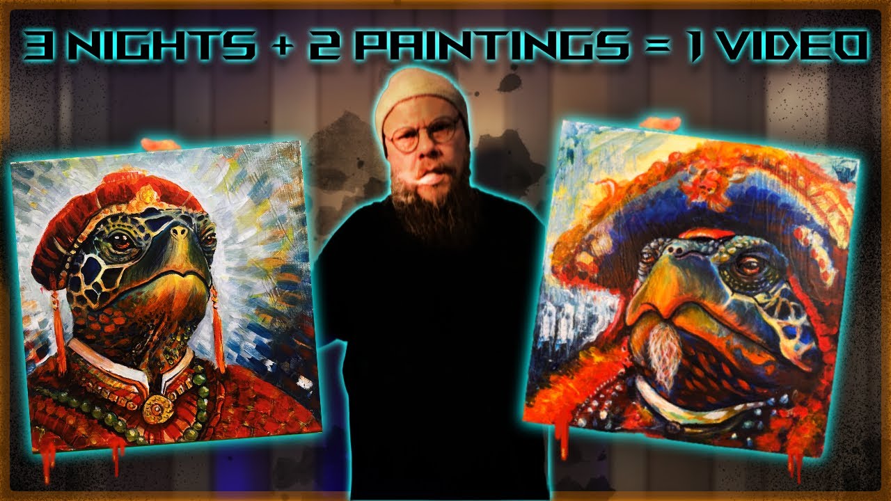Night Shift Acrylic Painting Vlog - Creating Art While the World Sleeps ...