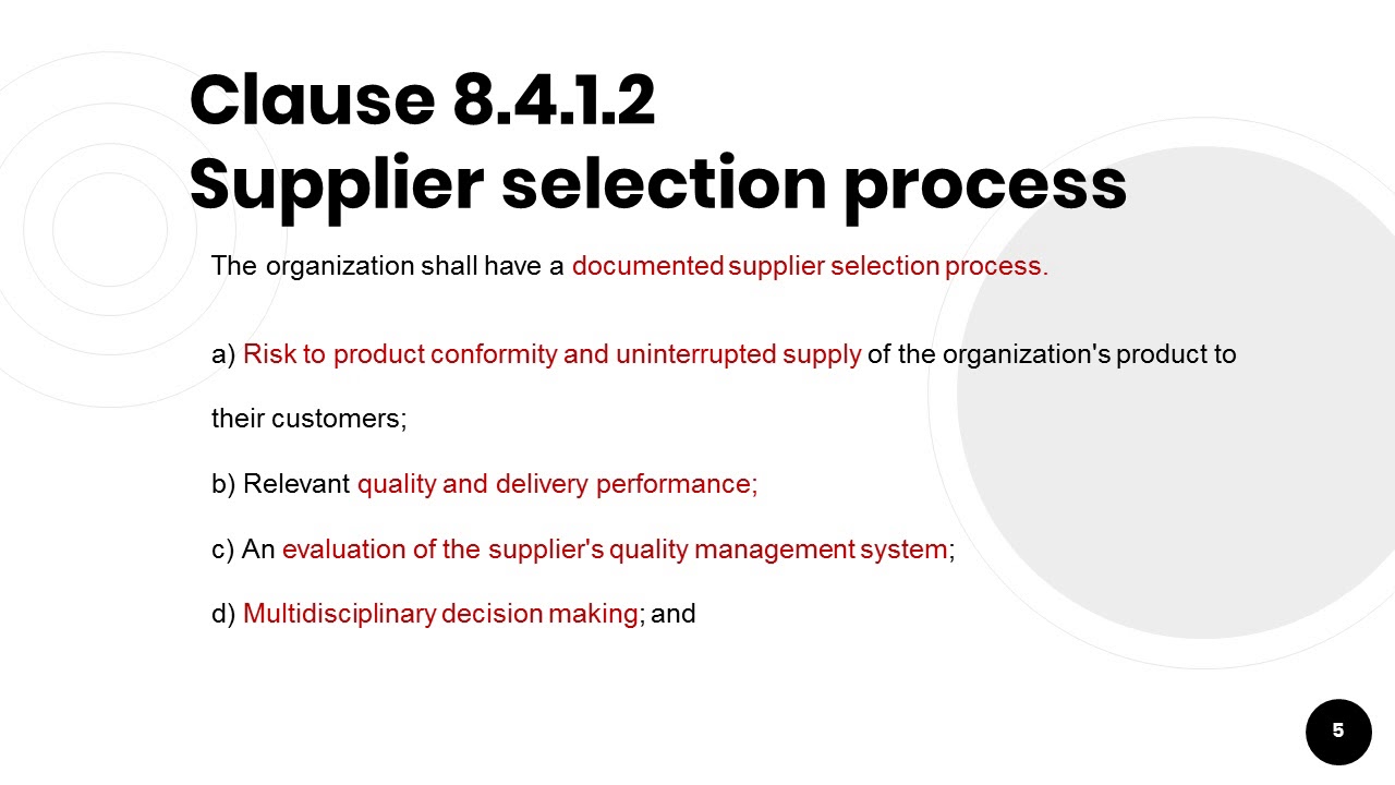 IATF 16949 2016 Clause 8.4 PART 1 - YouTube
