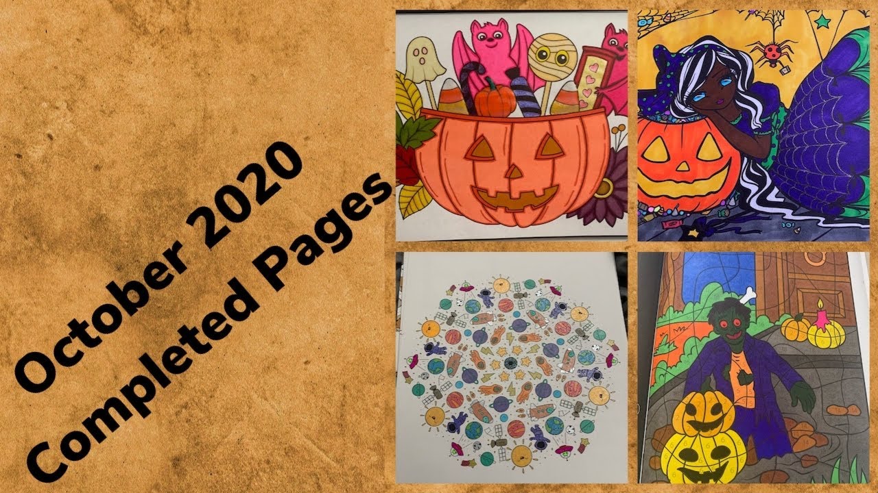 October 2020 Finished Coloring Pages - YouTube