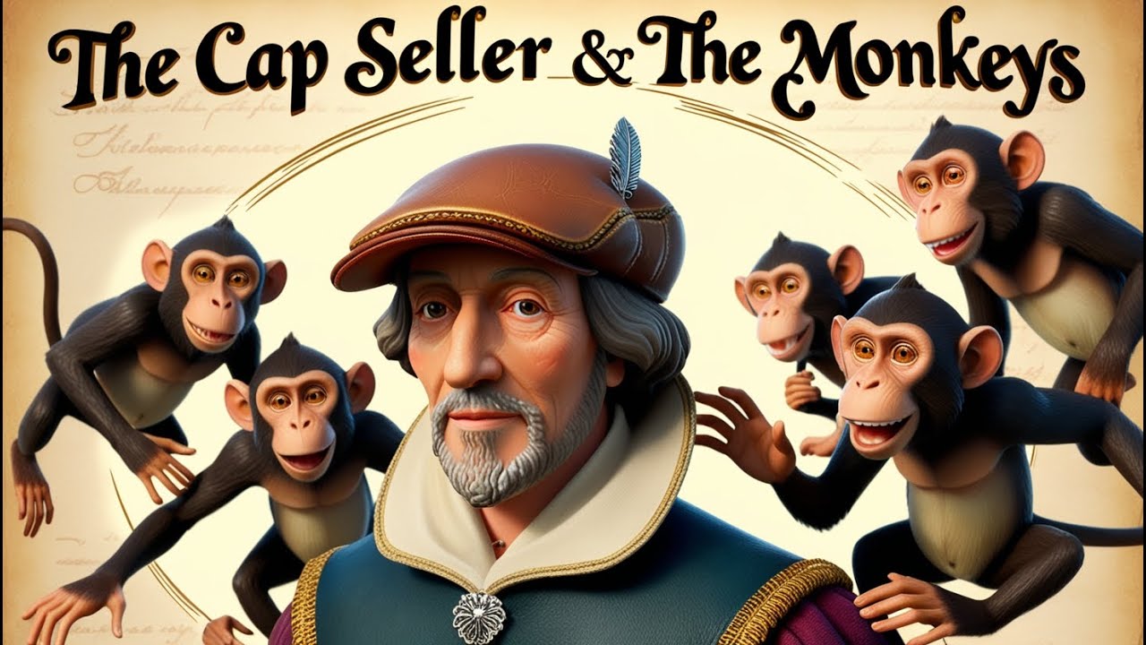 The Cap Seller and the Monkeys Story in English - Animated World - YouTube