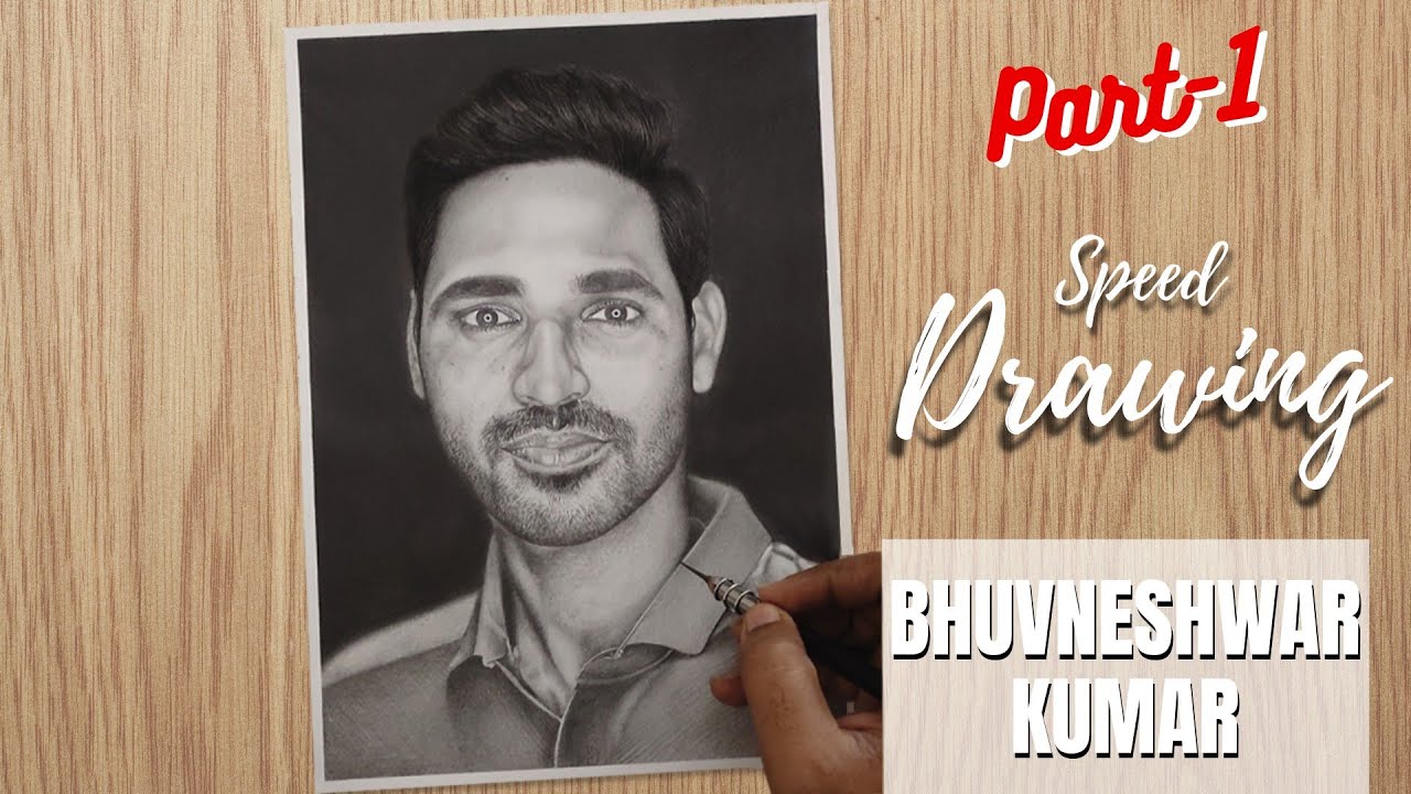 Bhuvneshwar kumar | Speed drawing | part-1 #bhuvneshwarkumar #cricket # ...