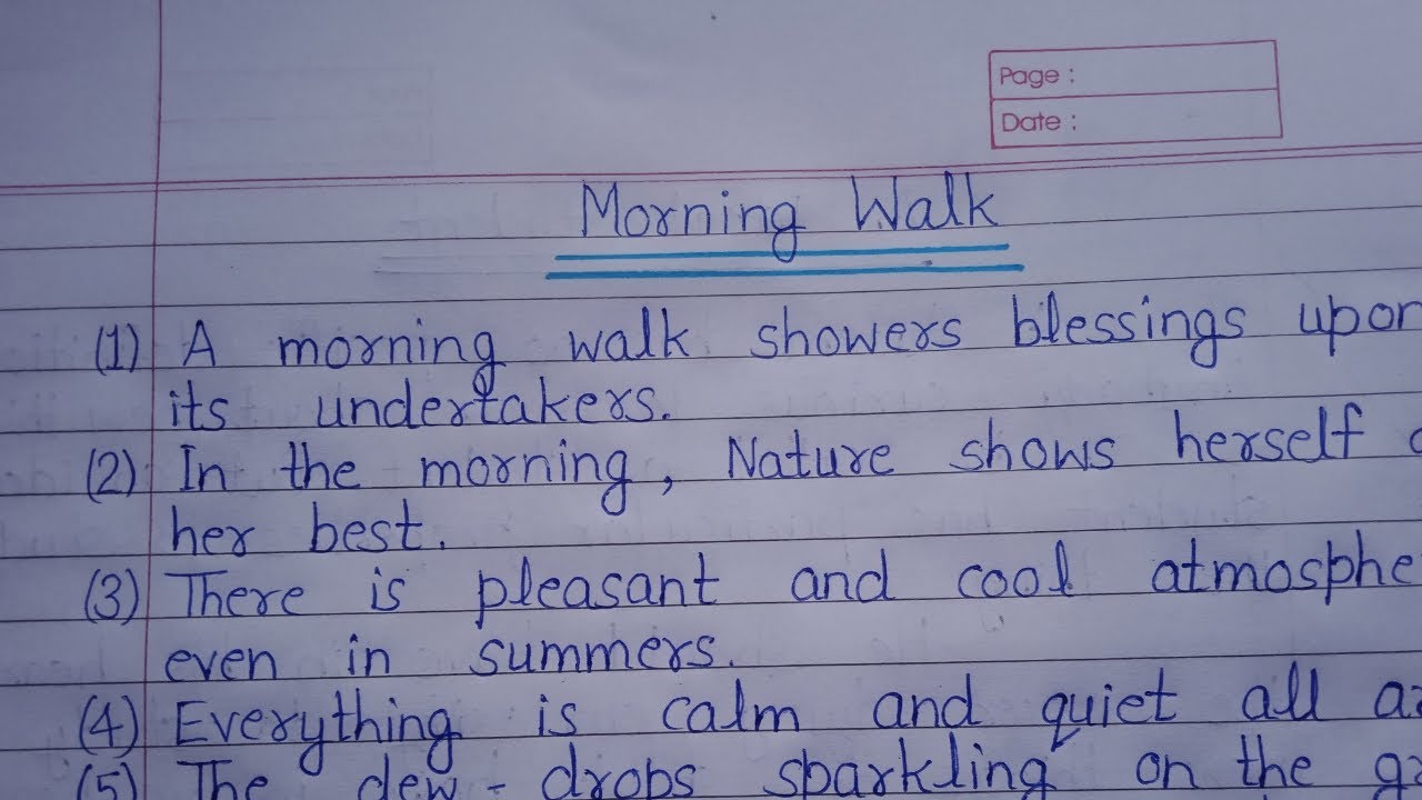 Write 10 Lines on Morning Walk in English || Short Essay on Morning ...