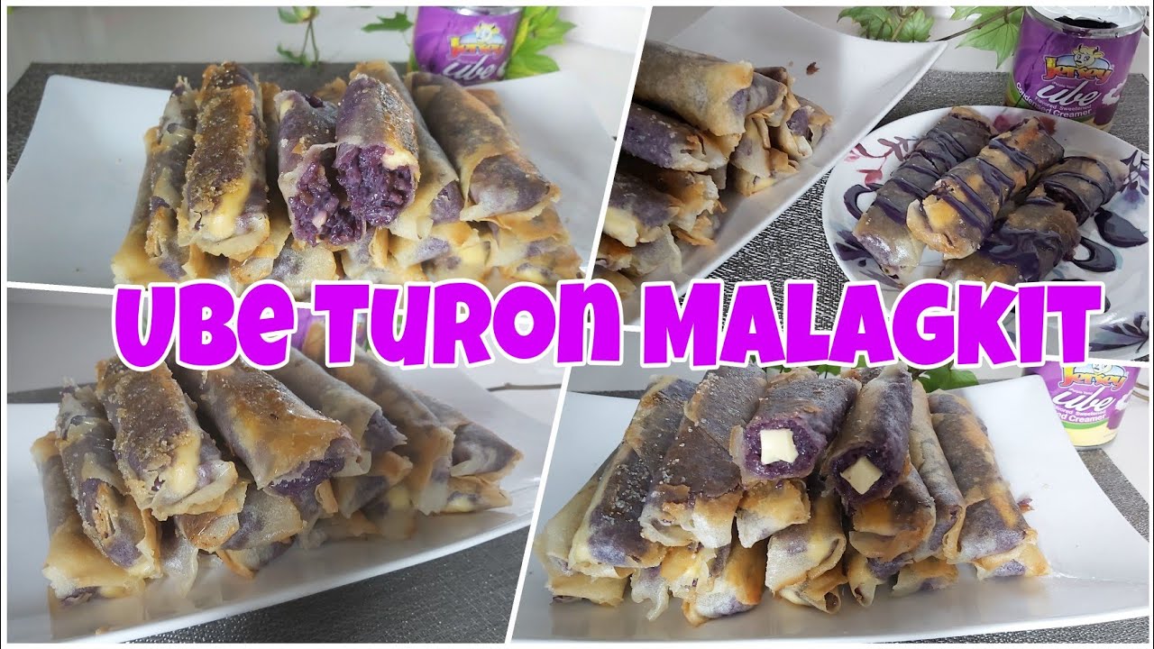 Ube Turon Malagkit | Malagkit Rice Recipe | Kakanin Panlasang Pinoy ...