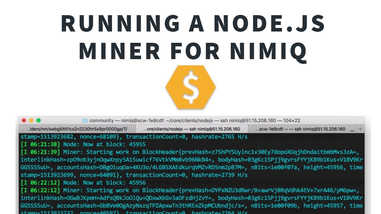 Nimiq NodeJS Miner Setup Tutorial - YouTube