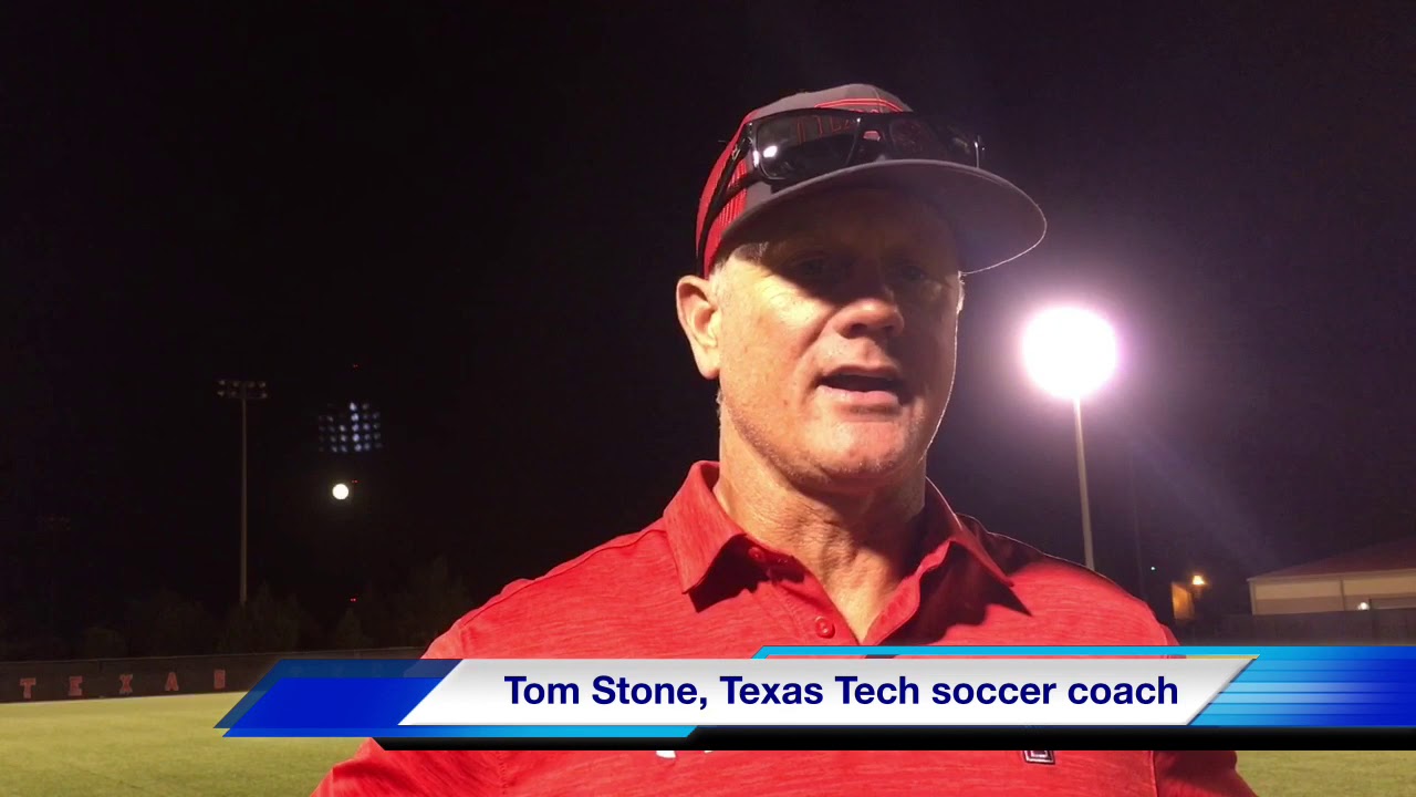 Texas Tech soccer coach Tom Stone and players Jordan Duke and Jayne ...