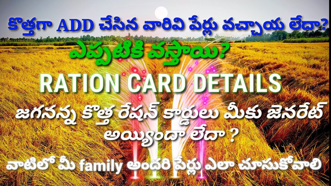 HOW TO GET NEW RATION CARD DETAILS ANDHRA PRADESH TELUGU - YouTube