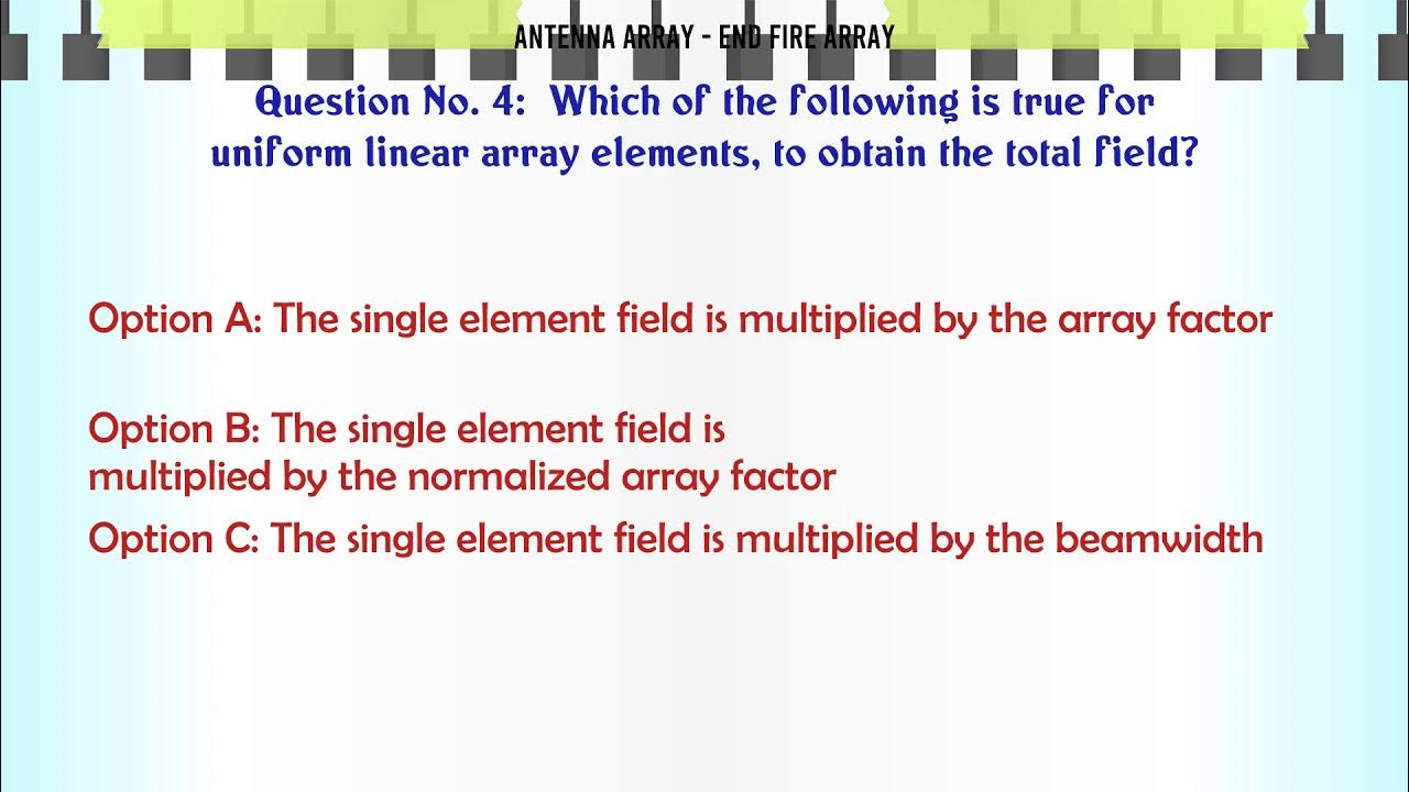 MCQ Questions End Fire Array with Answers - YouTube