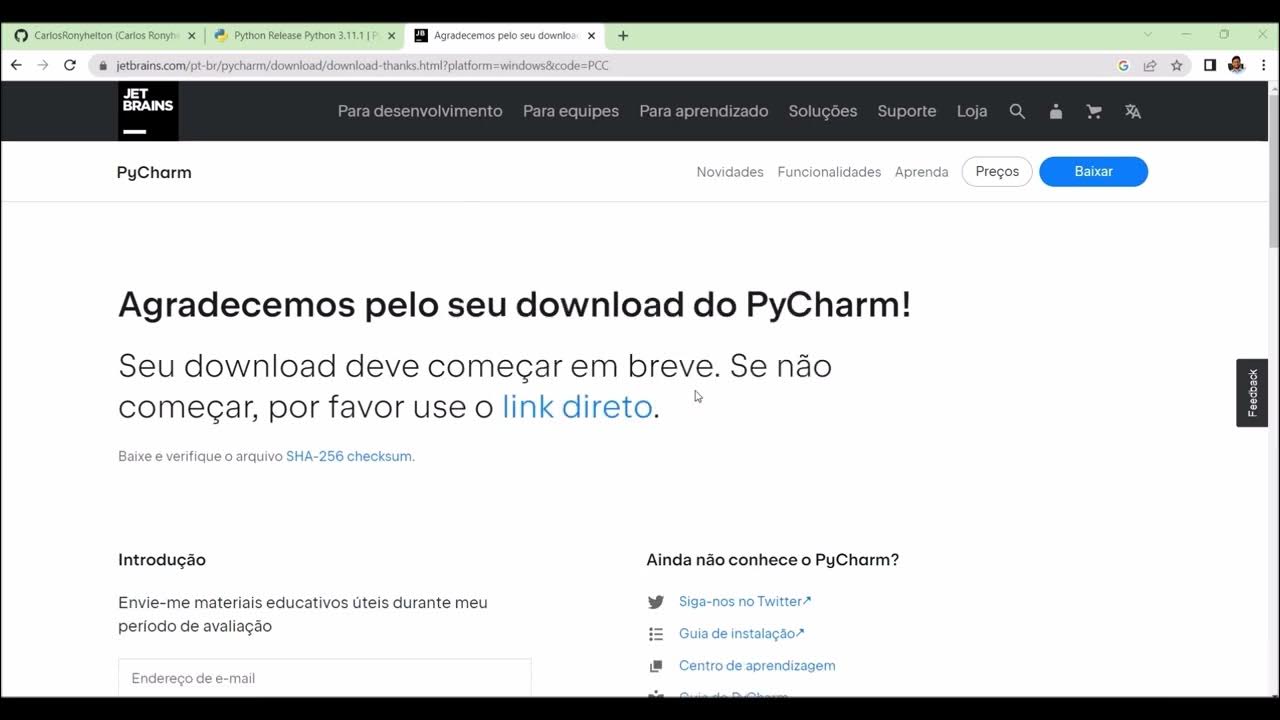 Aula 02 - Baixando e instalando o ambiente de programação Python ...