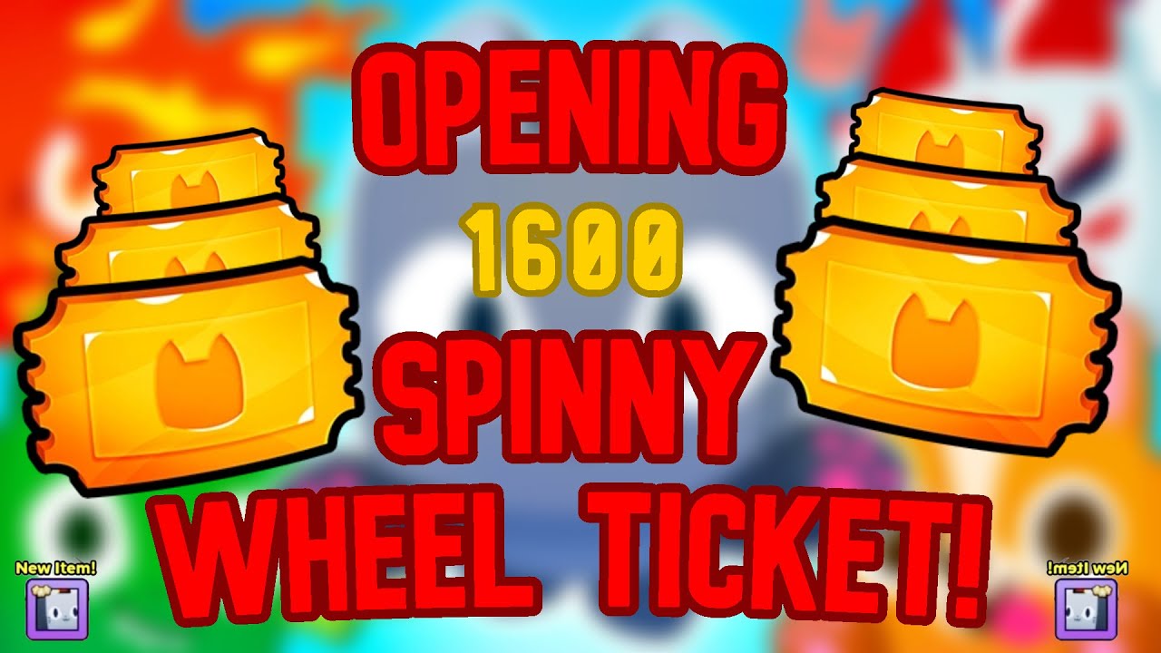 OPENING *1600* SPINNY WHEEL TICKETS in Pet Simulator 99! || Roblox ...