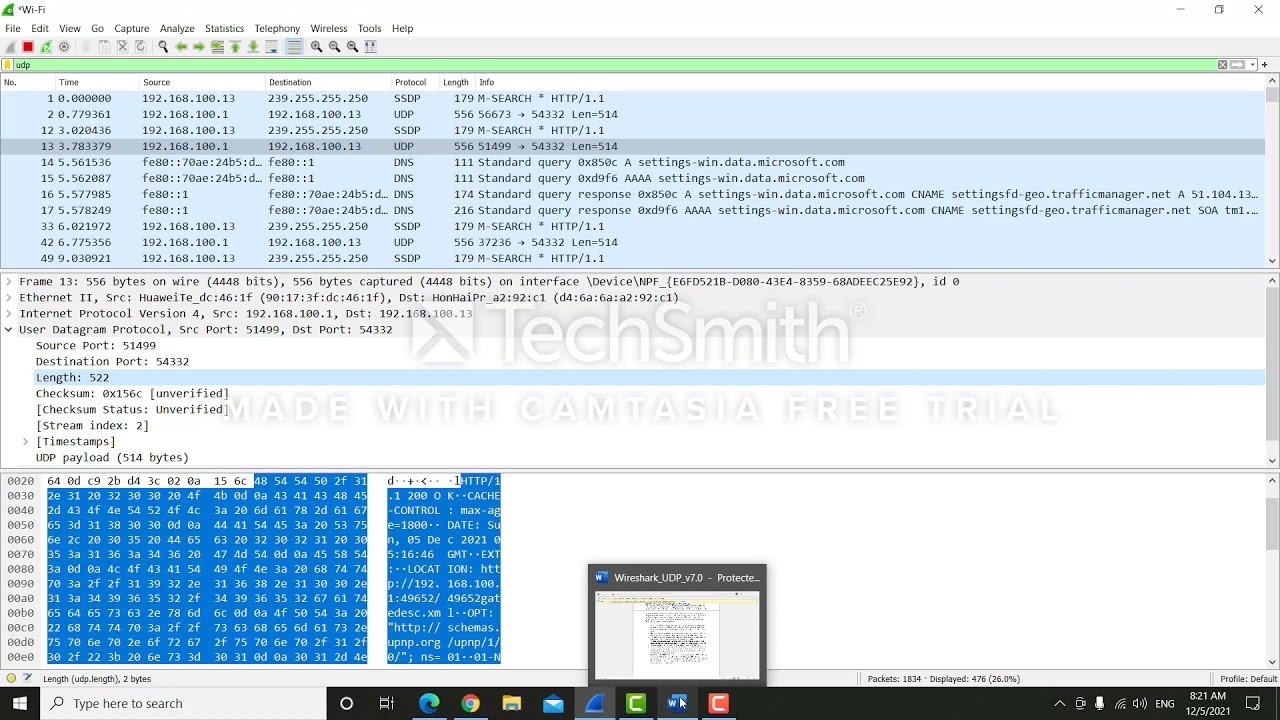 wireshark lab UDP - YouTube