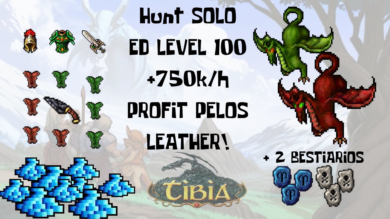 Tibia - Mage Hunt LEVEL 100 - 750K/H DRAGON LORD - DARASHIA + 2 ...
