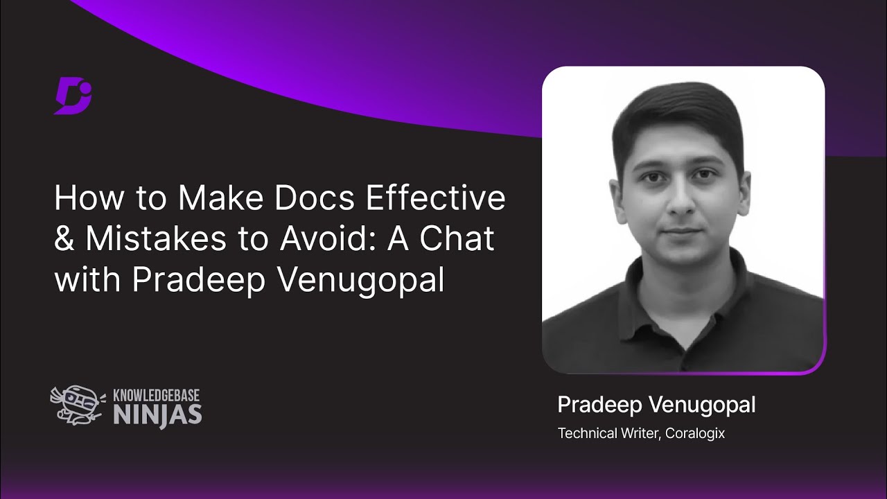 How to Make Docs Effective & Mistakes to Avoid: A Chat with Pradeep, Coralogix - YouTube