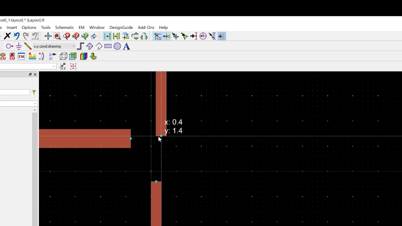 Design of Wilkinson Power Divider using the LAYOUT section @ 3 GHz ...
