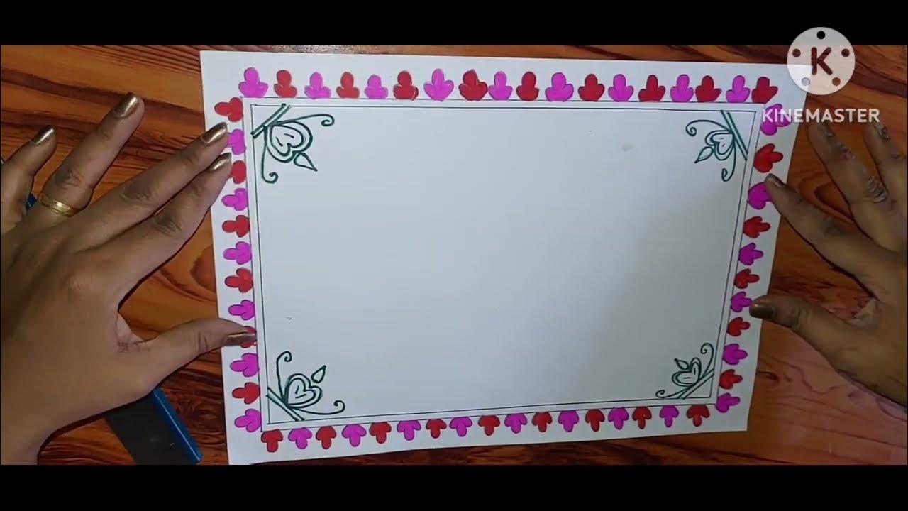 Simple page border for project works || A4 sheet page border || Project ...