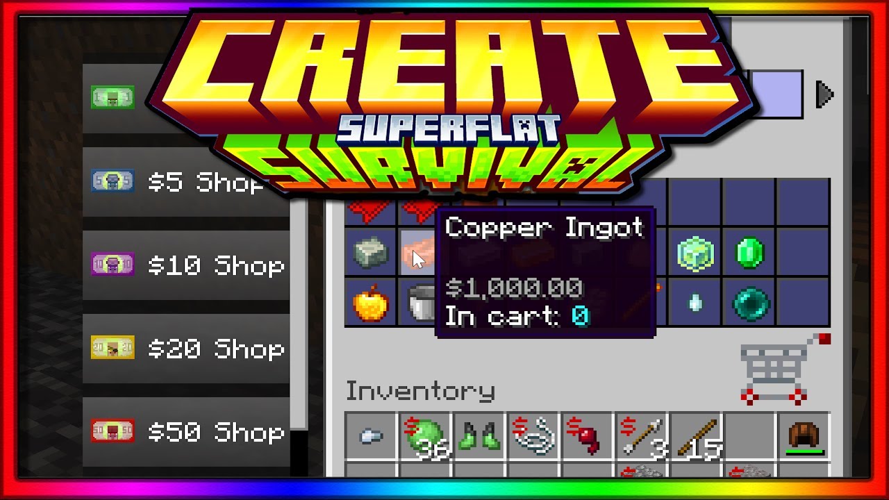 Minecraft : Create Superflat Survival " Ep 2 Getting The Money " - YouTube