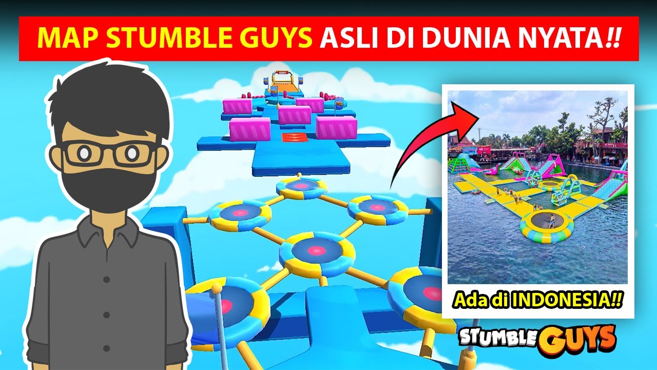 MISTERI MAP STUMBLE GUYS ASLI DI DUNIA NYATA - YouTube