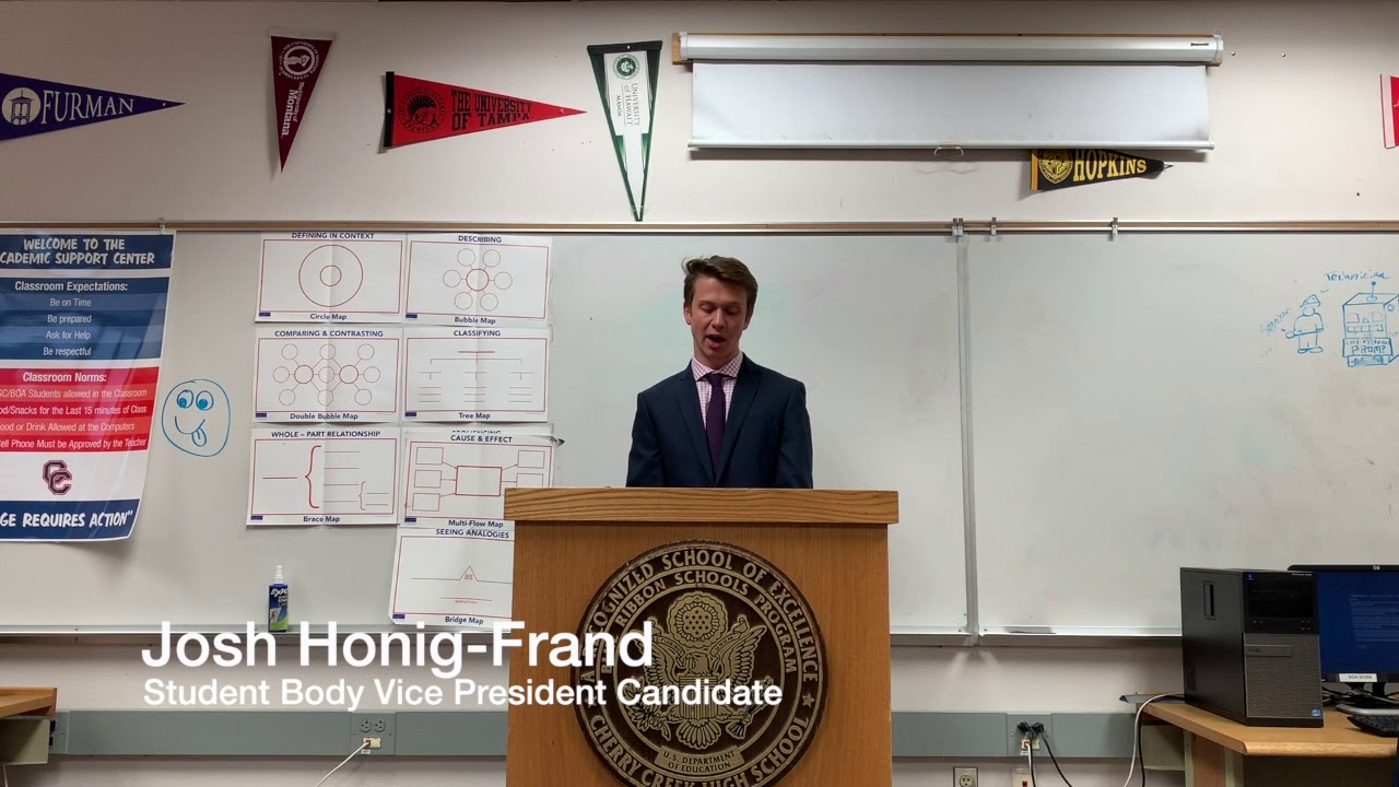 Josh Honig-Frand - Student Body Vice President - YouTube