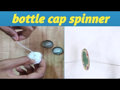 bottle cap spinner || how to make a bottle cap spinner || reaction ...