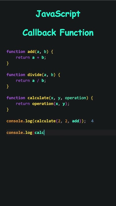 JavaScript Callback Function - YouTube