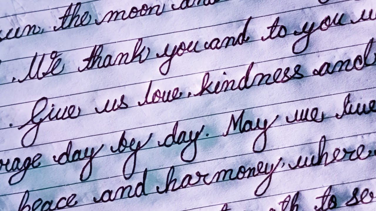 Handwriting practice for students | Cursive writing with Pen ...