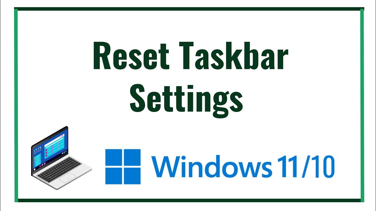 reset taskbar settings in Windows 11 - YouTube
