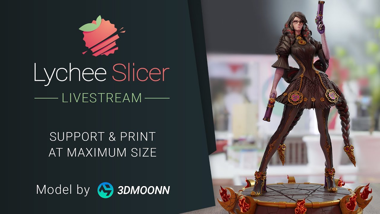 Lychee Slicer Live: Let's prepare the Bayonetta 3D model for a large ...