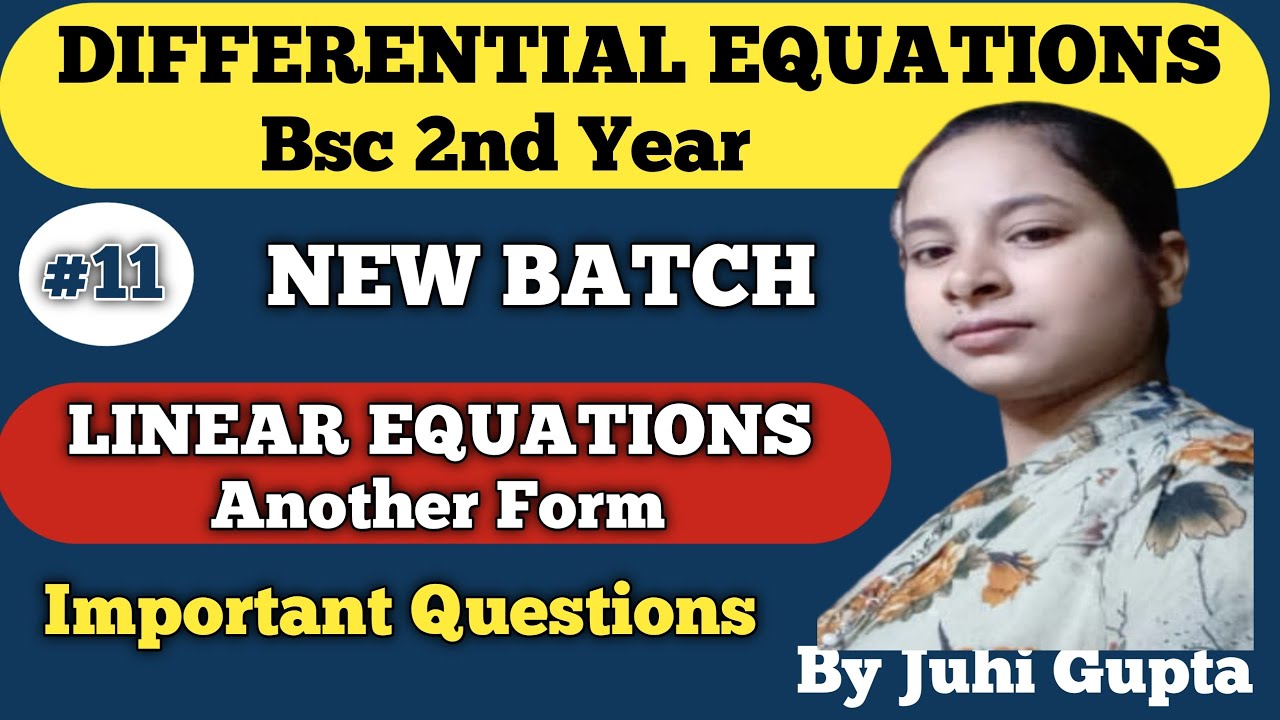 Linear Differential Equations Basic Concepts | Differential Equation ...