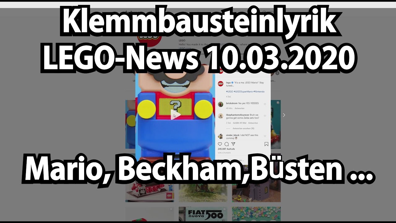 Mario, Beckham und Büste: Klemmbaustein LEGO-News - YouTube
