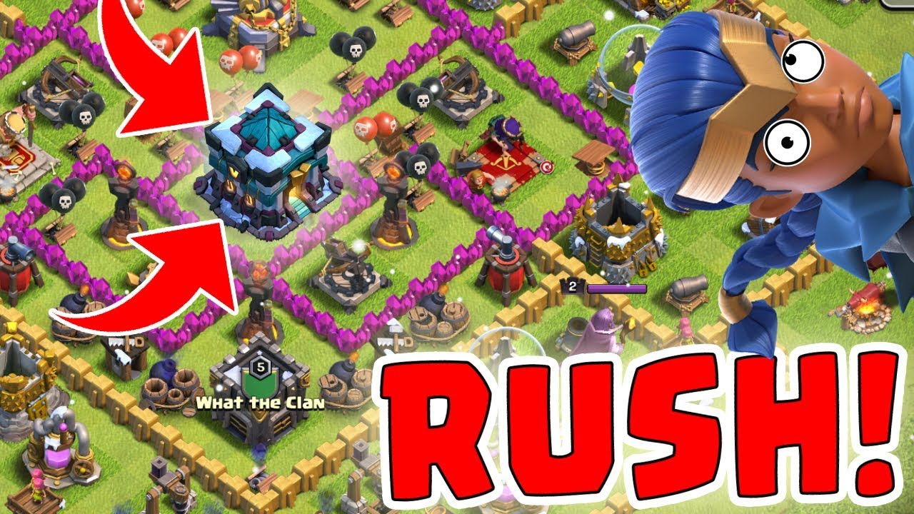 RATHAUS 13 RUSH BASE! 😱 Clash of Clans 😍 CoC - YouTube