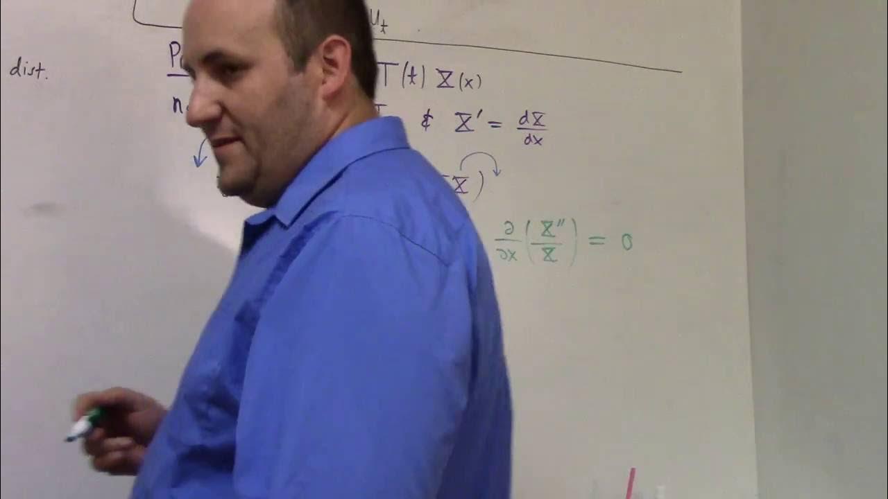 Intro to PDEs: heat equation solution technique introduced - YouTube
