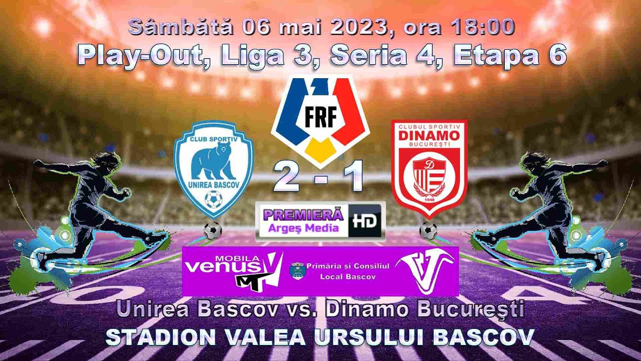 Unirea Bascov vs. Dinamo Bucureşti - YouTube