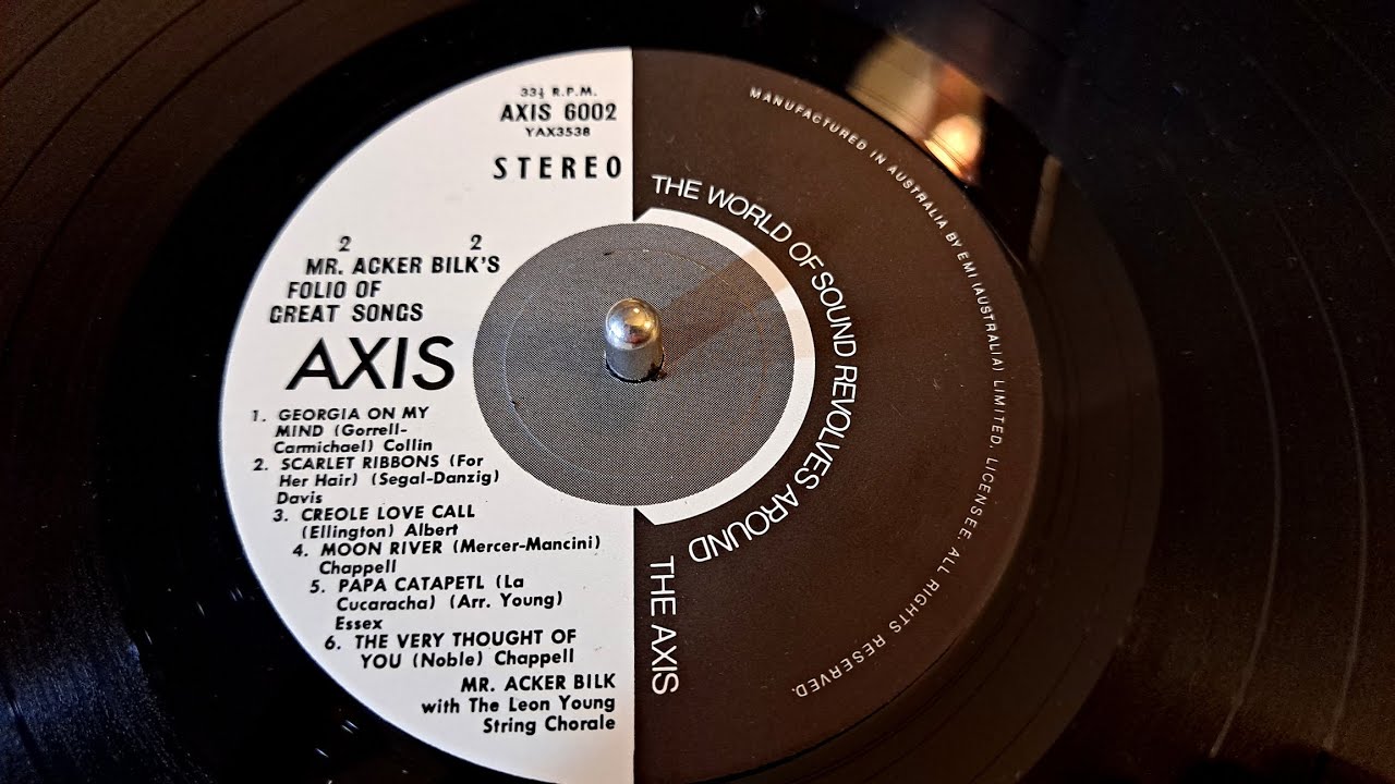 Moon River. Acker Bilk. Folio Of Great Songs Vintage AXIS LP Vinyl ...