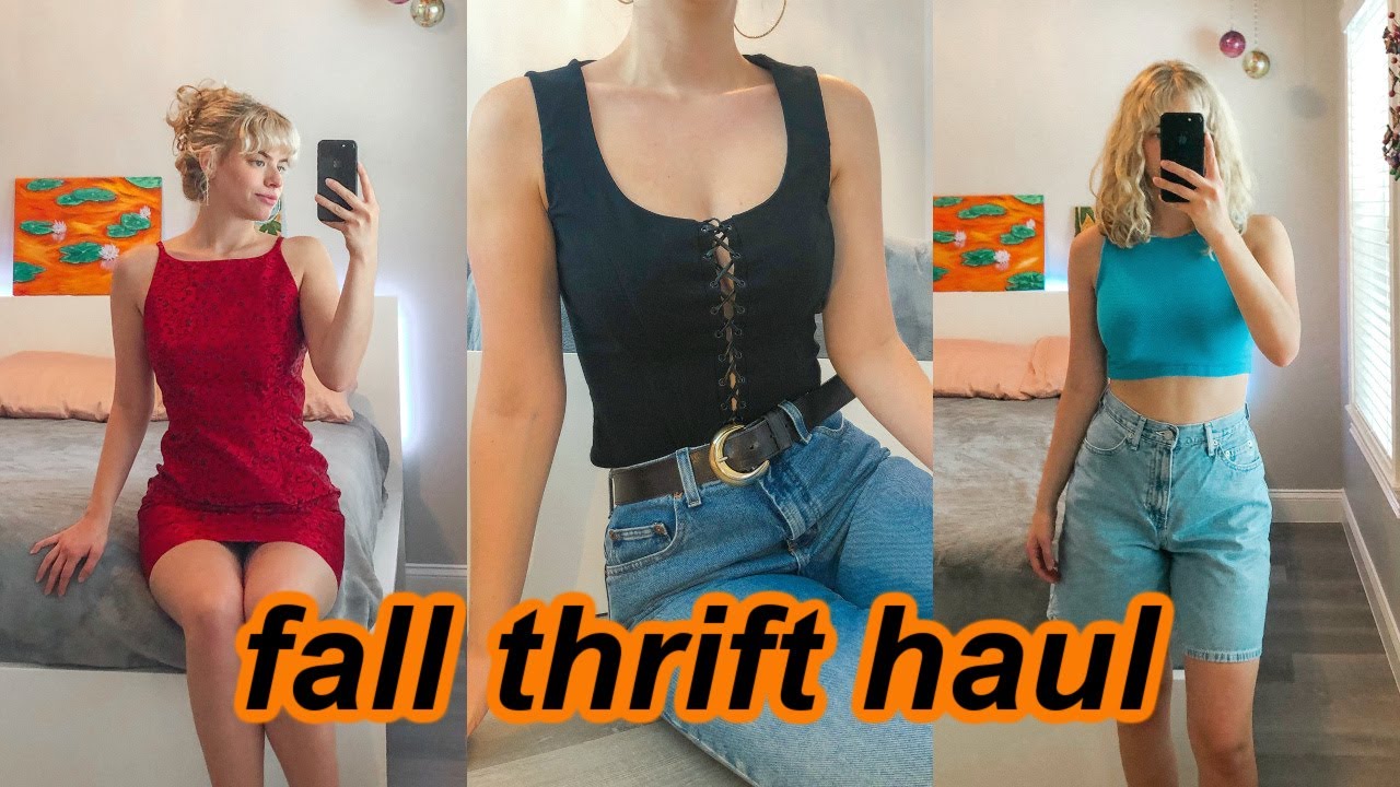 FALL THRIFT HAUL! (try on) 🍂🕷🌙🍄 - YouTube