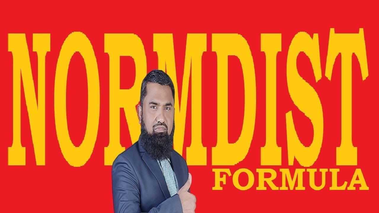 Microsoft Excel Tutorial Normdist Function In Excel Normdist Excel Formula Marks Excel