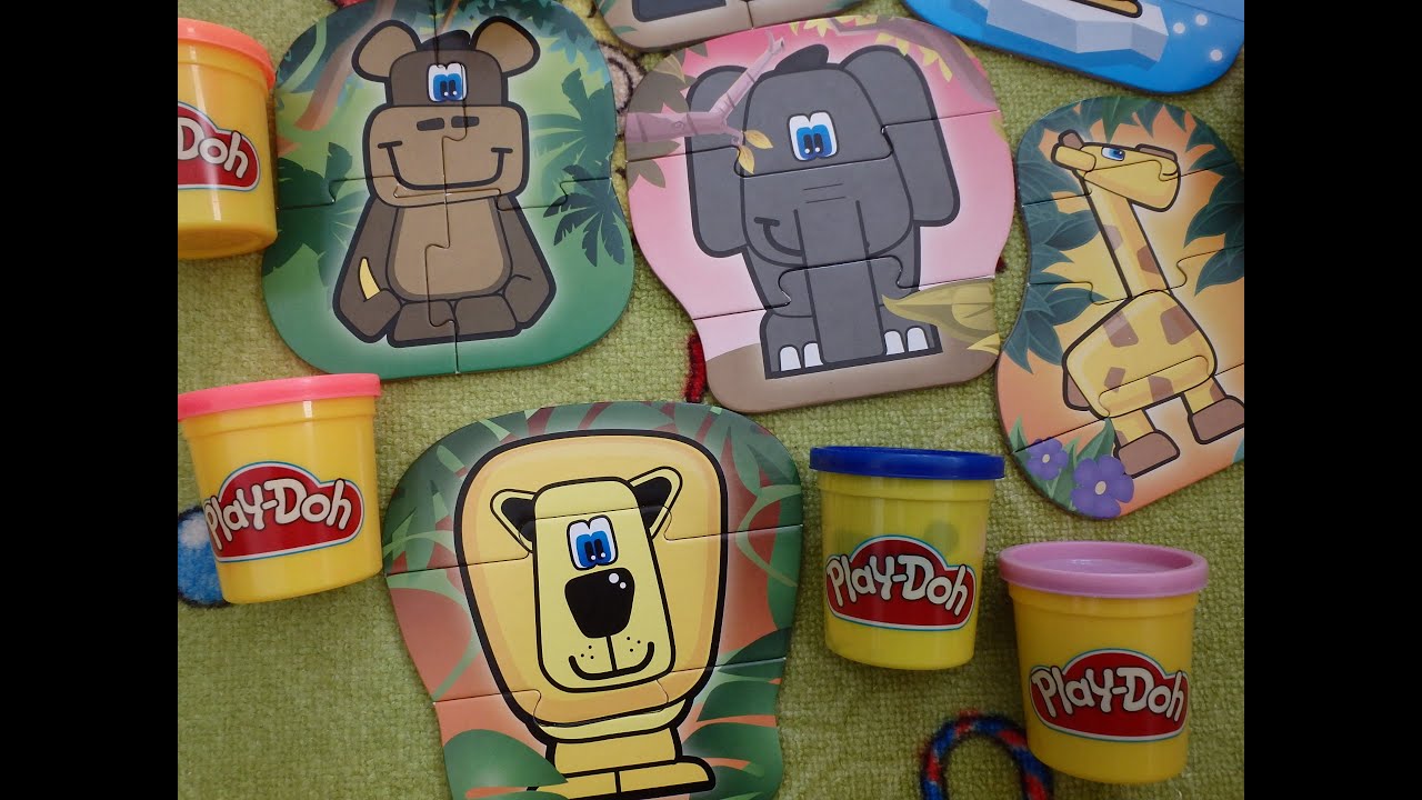ANIMAL PUZZLES FOR KIDS,monkey,elephant,lion,giraffe,pingu,Toy for kids ...