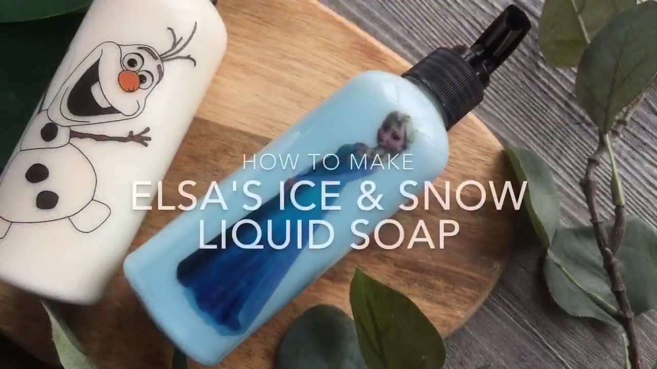 DIY Frozen Liquid Soap Malaysia (Elsa's Ice & Snow Liquid Soap) - YouTube