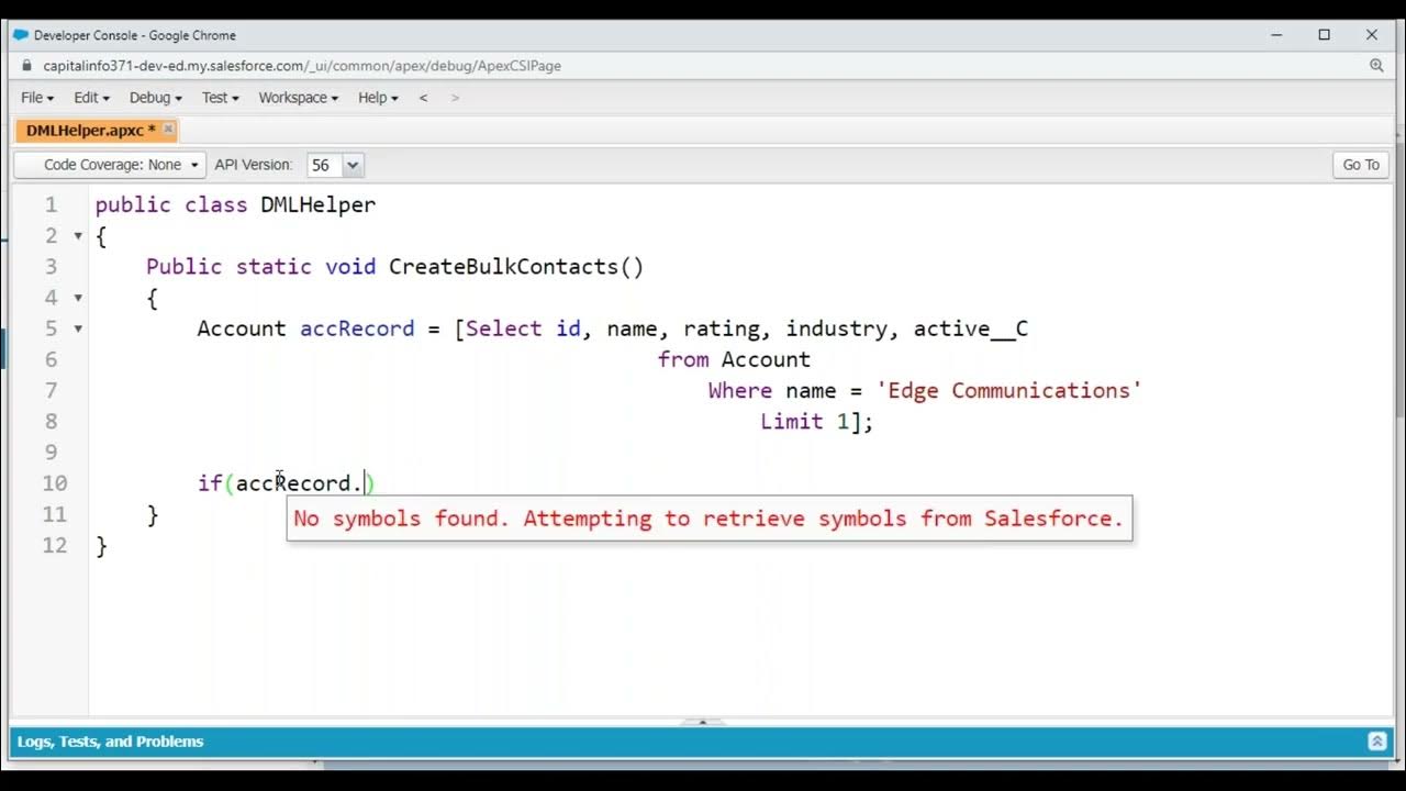 Session 36 DML Statements in salesforce development || Free Salesforce developer classes ...